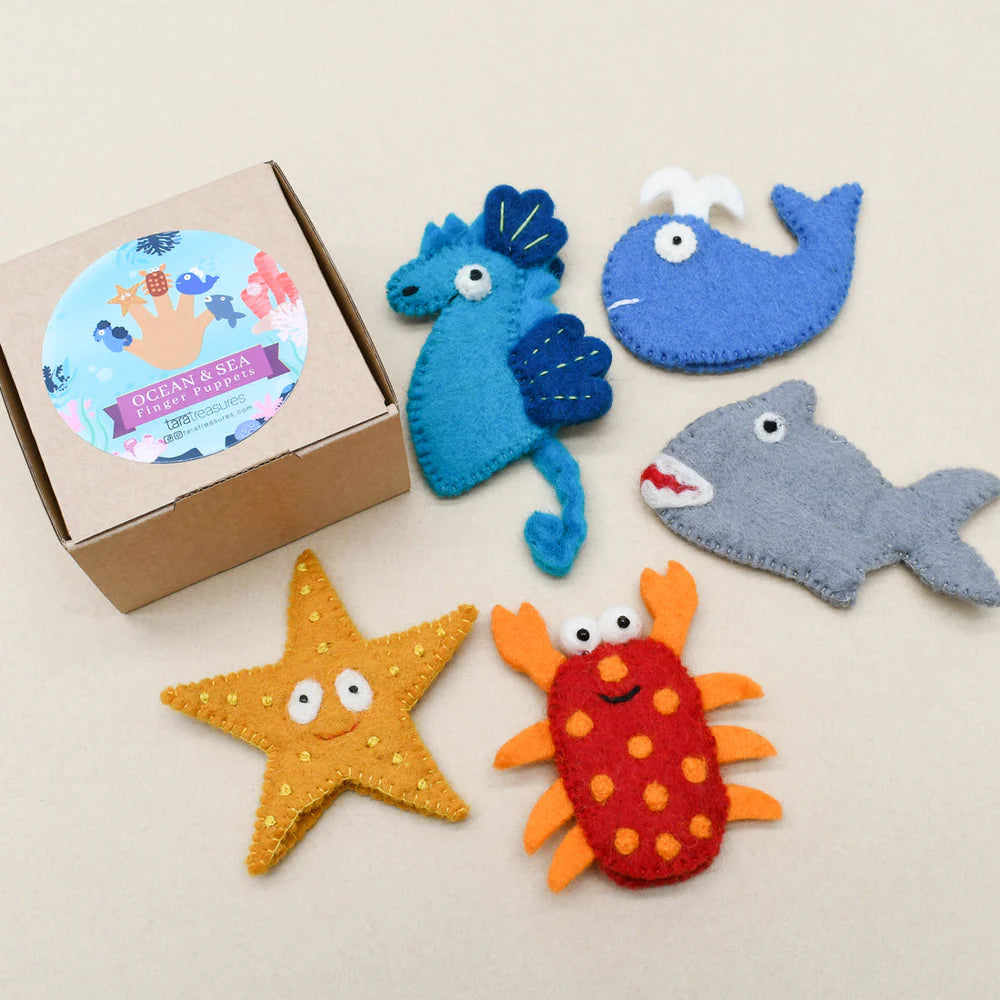 OCEAN & SEA CREATURES FINGER PUPPETS – Hunt & Gather Home