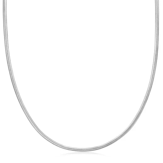 HEART SILVER FLAT SNAKE CHAIN – Hunt & Gather Home